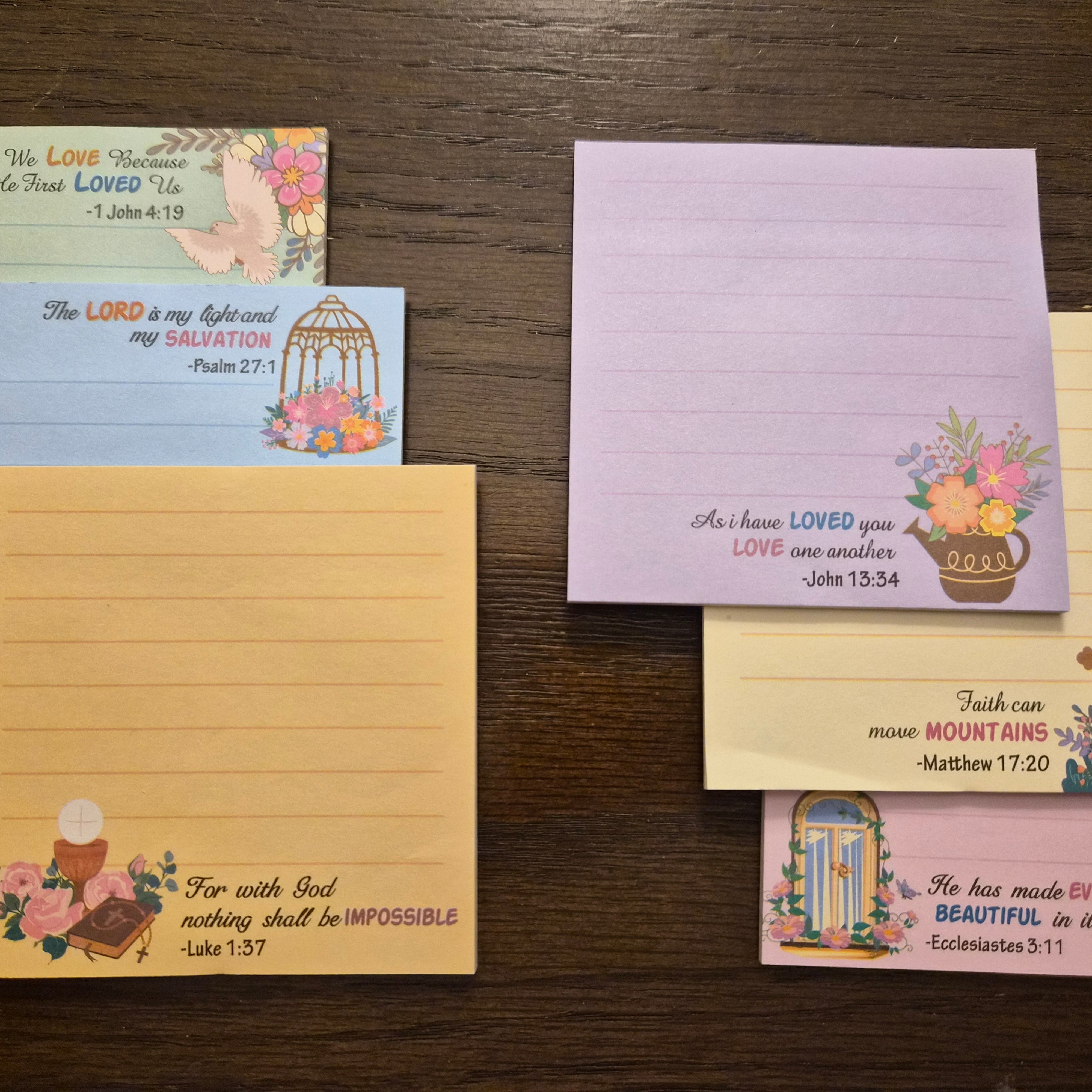 Faith Notes – Scripture Sticky Notepad set of 3 – Sings the Rooster ...